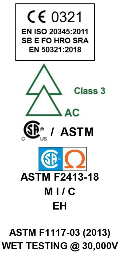 Art. 9721W HARVIK® EN ASTM F1117 30KV Dielectric (ST) Wider Calf ...
